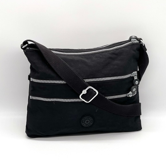 Kipling | Bags | Kipling Alvar Crossbody Bag Womens Black Gray Zipper ...